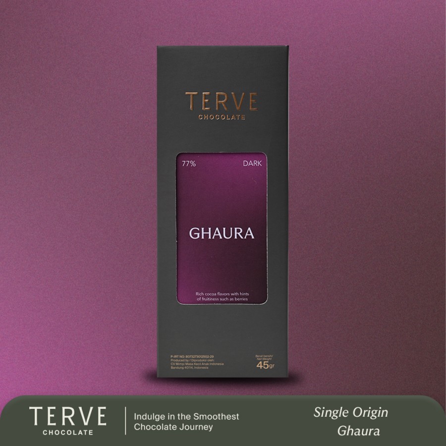 SO Dark Chocolate Ghaura 100% 45 gr - Terve Chocolate