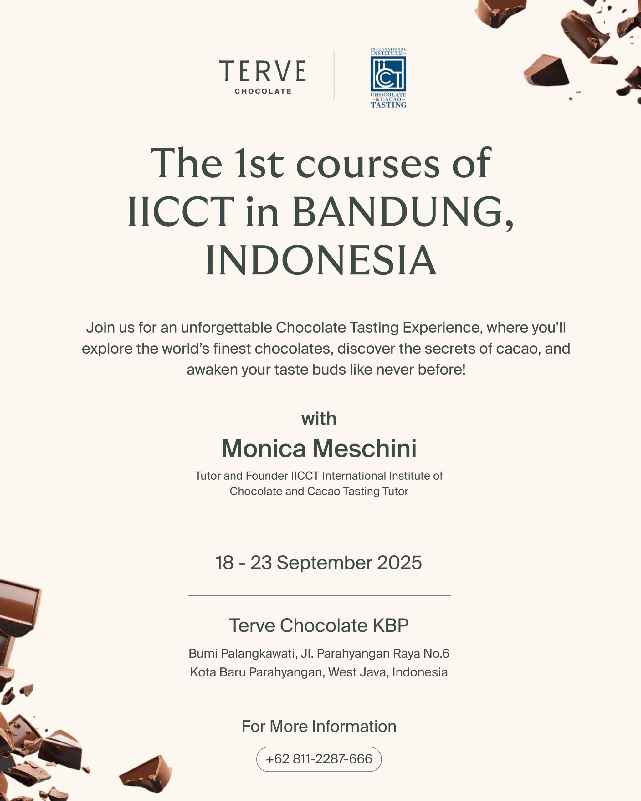 THE FIRST COURSES OF IICCT IN INDONESIA - Terve Chocolate