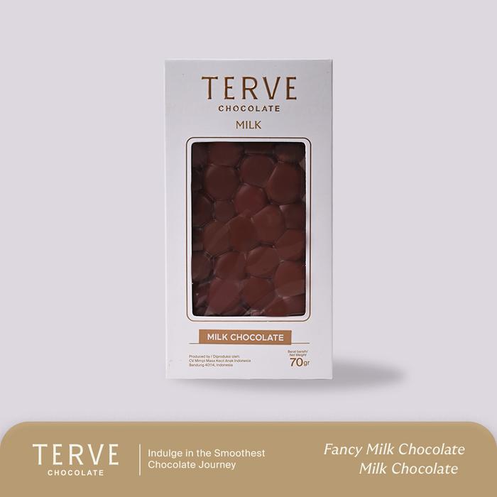 Terve Fancy Milk Chocolate Bar - 70 gr - Terve Chocolate